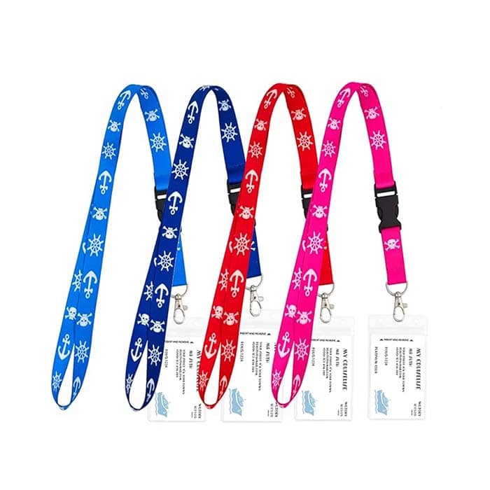 Cruise Lanyards, 4 Pack Waterproof Cruise Lanyard With ID Badge Reel ...